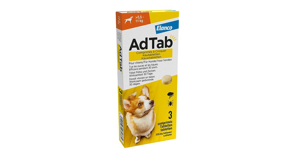 Advantage AdTab Hond 5,5-11 kg Kauwtabletten 3TB