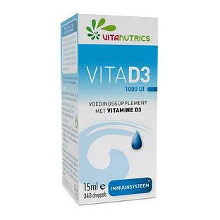 Vitanutrics VitaD3 1000UI Druppels 15ML - Vloeibaar