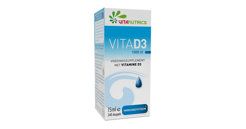Vitanutrics VitaD3 1000UI Druppels 15ML - Vloeibaar
